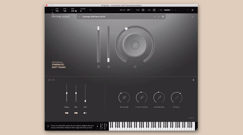 Originals Cinematic Soft Piano – Soft Piano VST Library | Spitfire Audio